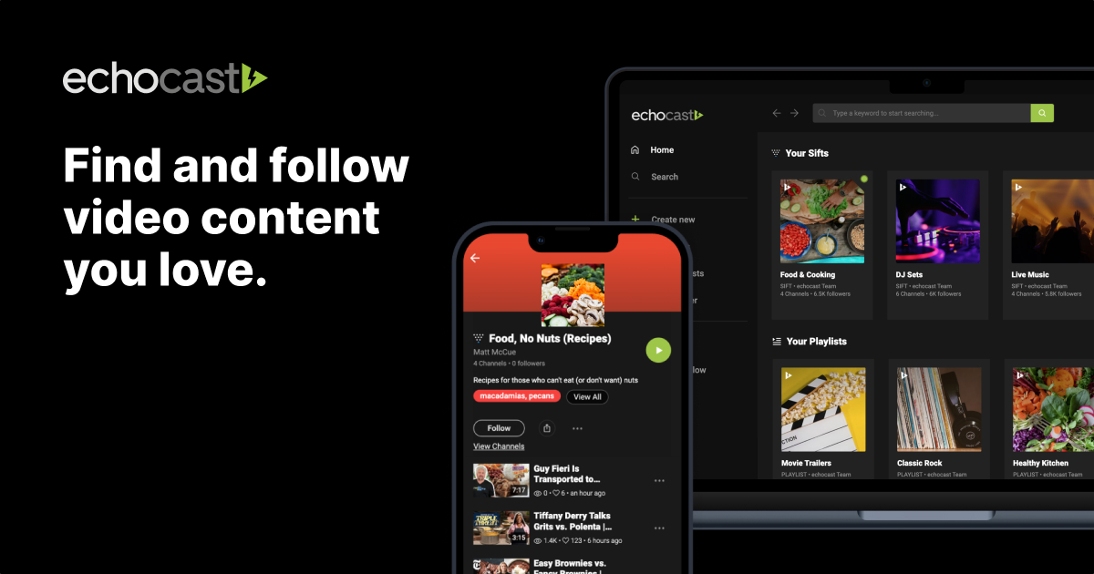 echocast. Your favorite videos delivered directly to you.
